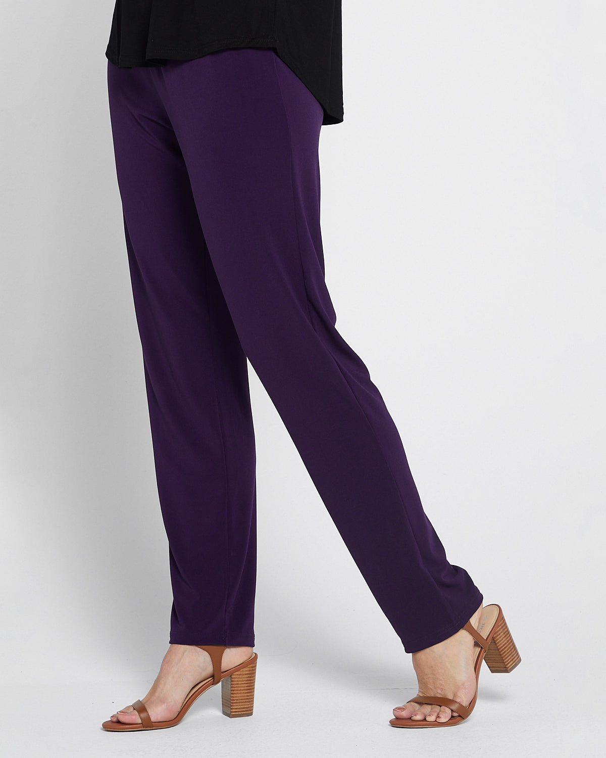 Gianna Pants Eggplant – Stretch Everyday Pants | TULIO – TULIO Fashion