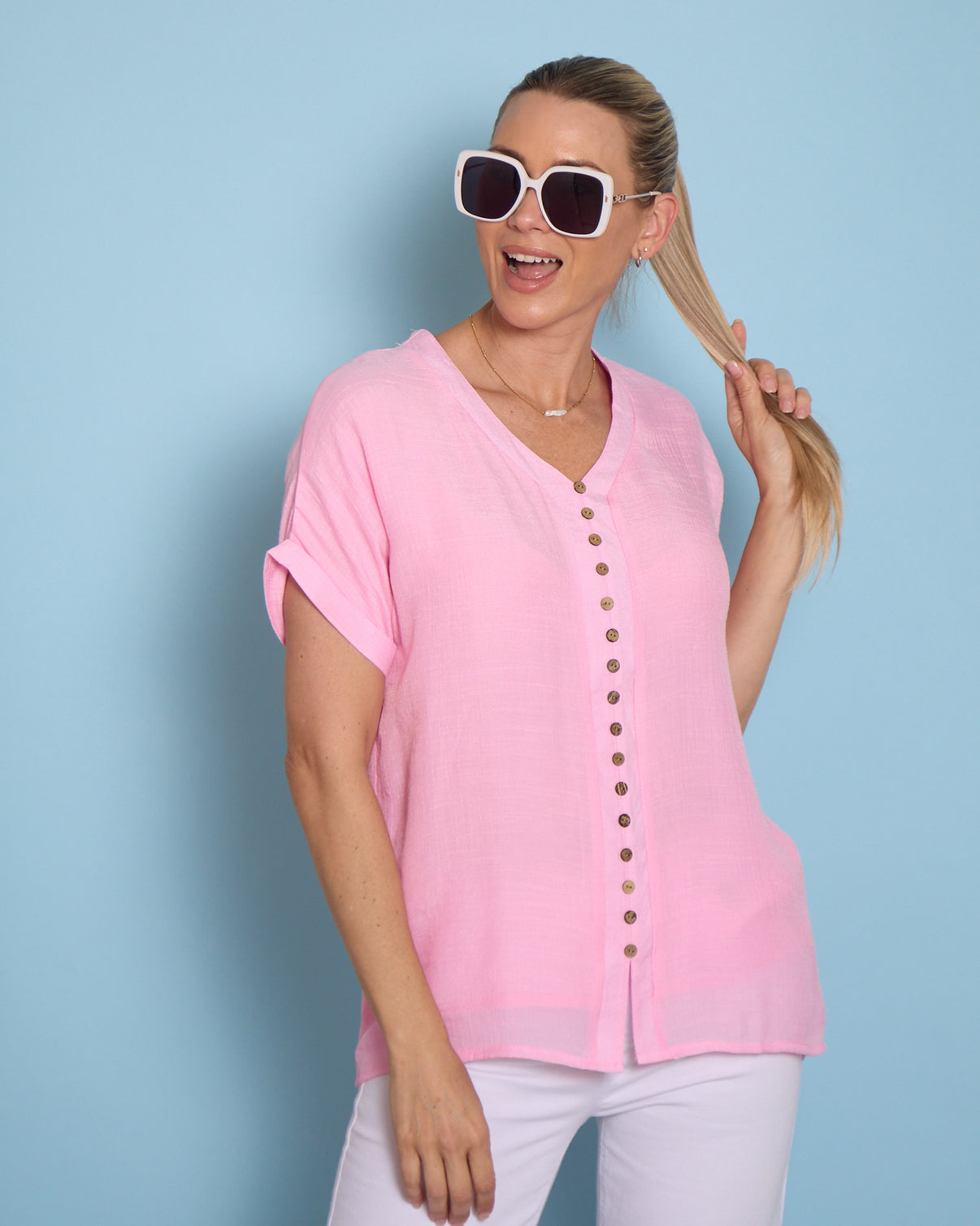 Gemma Top - Baby Pink | Elegant Women's Tops – TULIO Fashion