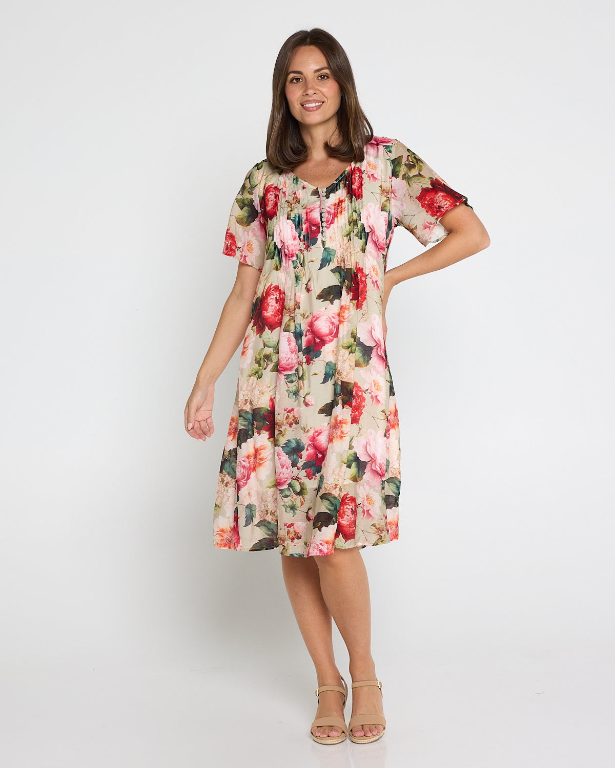 Lamia Dress – Romantic Garden | Floral Midi Dress Australia – TULIO Fashion