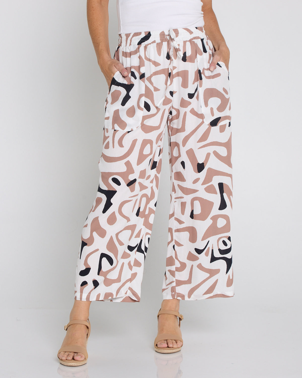 Aiko Lightweight Pants – Earthbound Abstract | Summer Rayon Pants ...