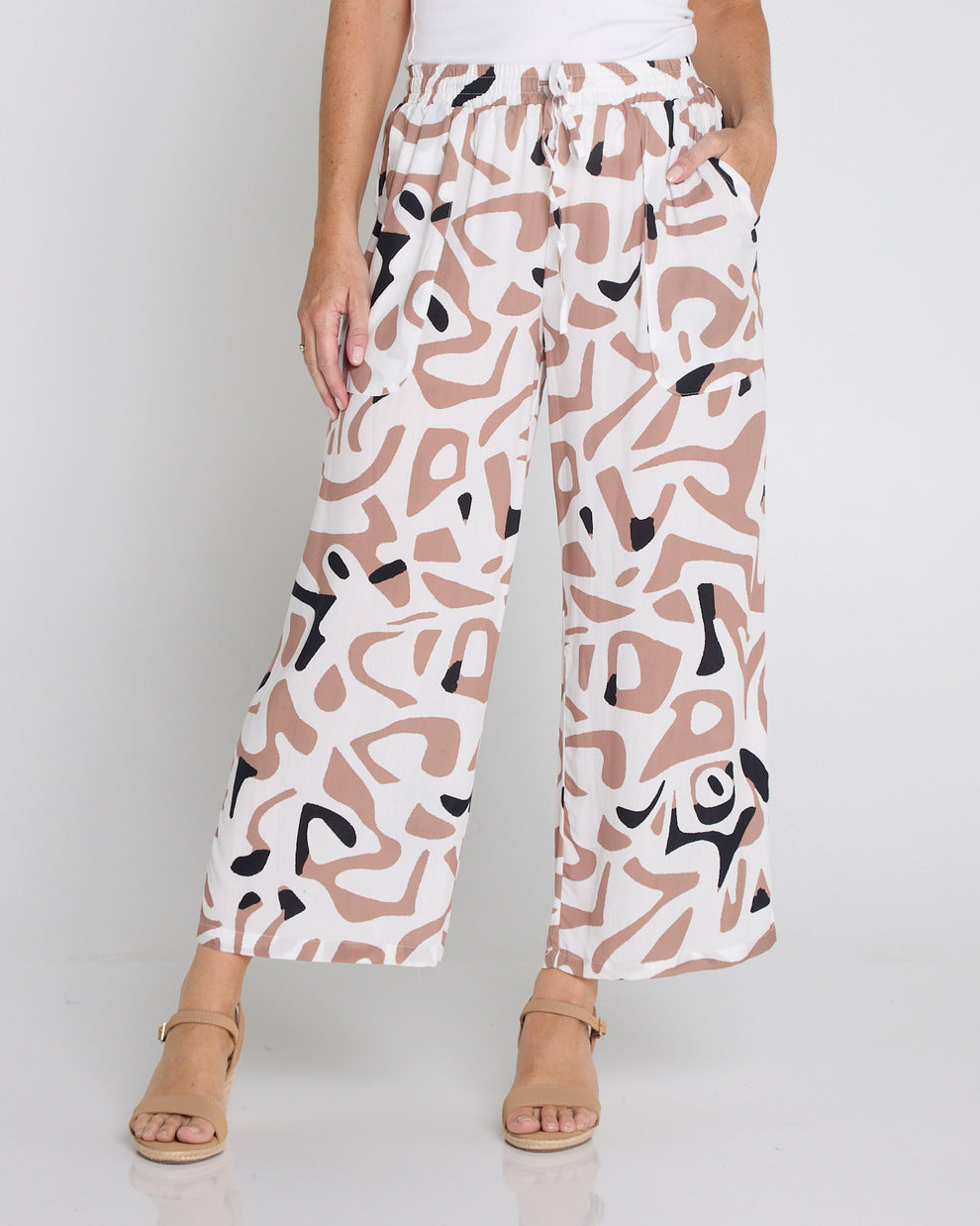 Aiko Lightweight Pants – Earthbound Abstract | Summer Rayon Pants ...
