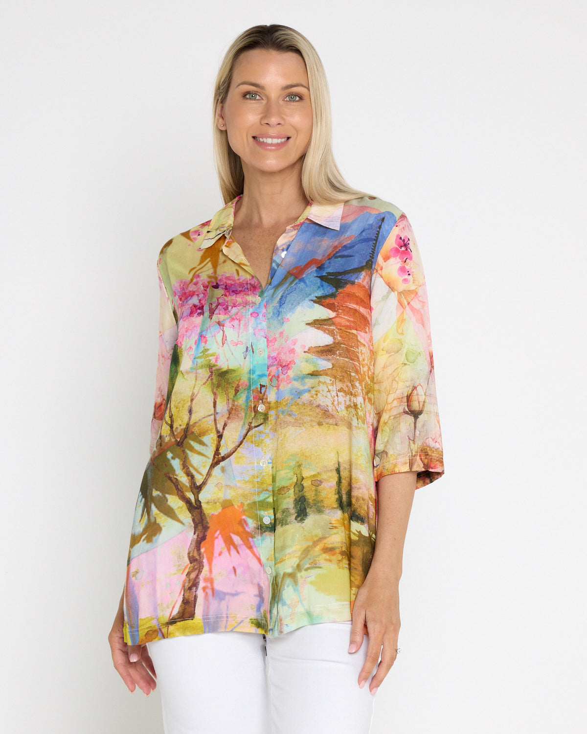 Orientique Digital Collared Shirt – Scenic Print | TULIO – TULIO Fashion
