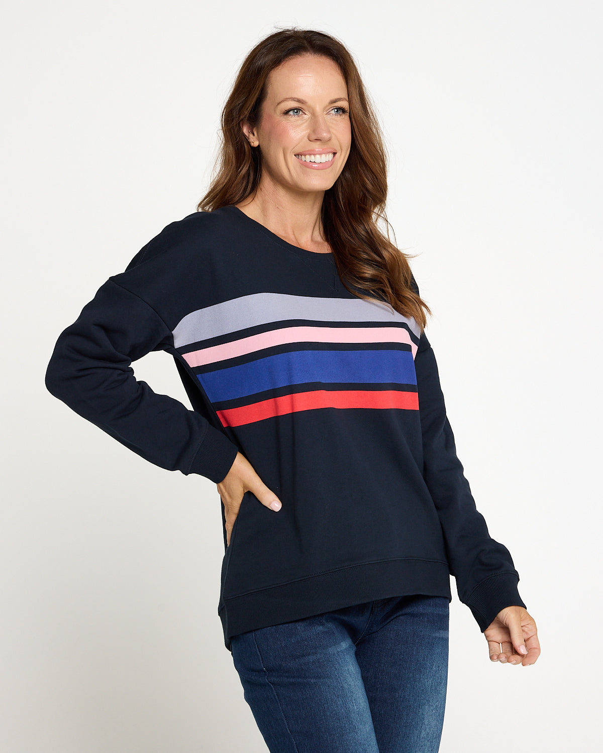 Dash Crew - Navy Stripe – TULIO Fashion