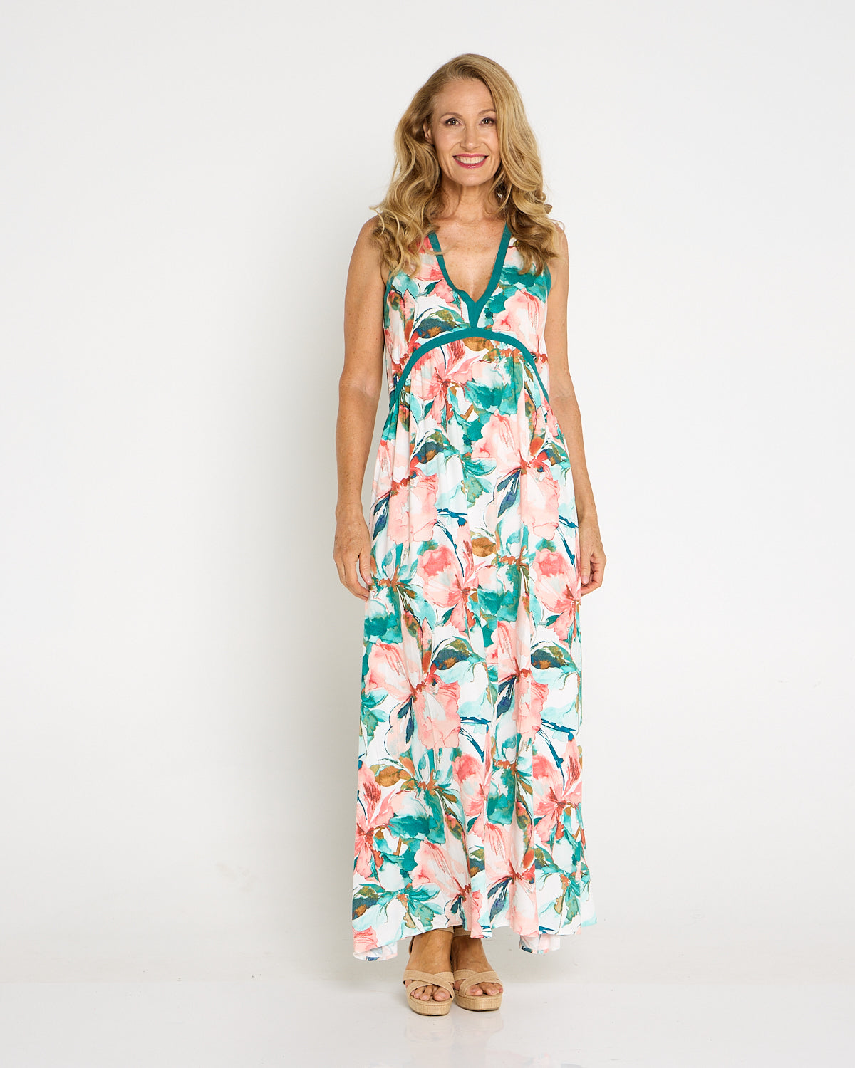 eb&ive Alegria Splice Maxi Dress Estate Floral | Wedding Guest Outfit ...