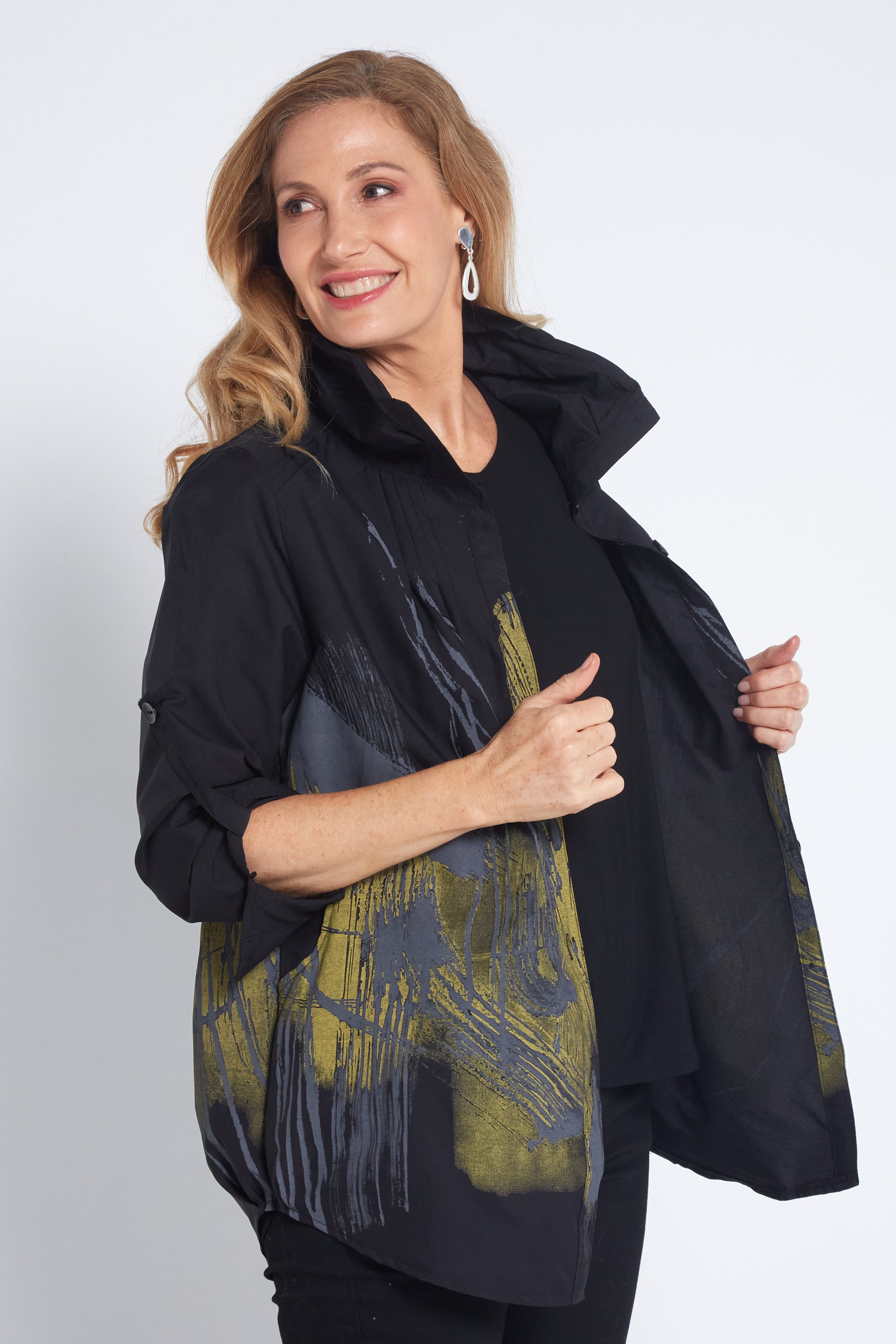 Prague Jacket - Black/Yellow/Grey | Layering for Winter Outfits – TULIO ...