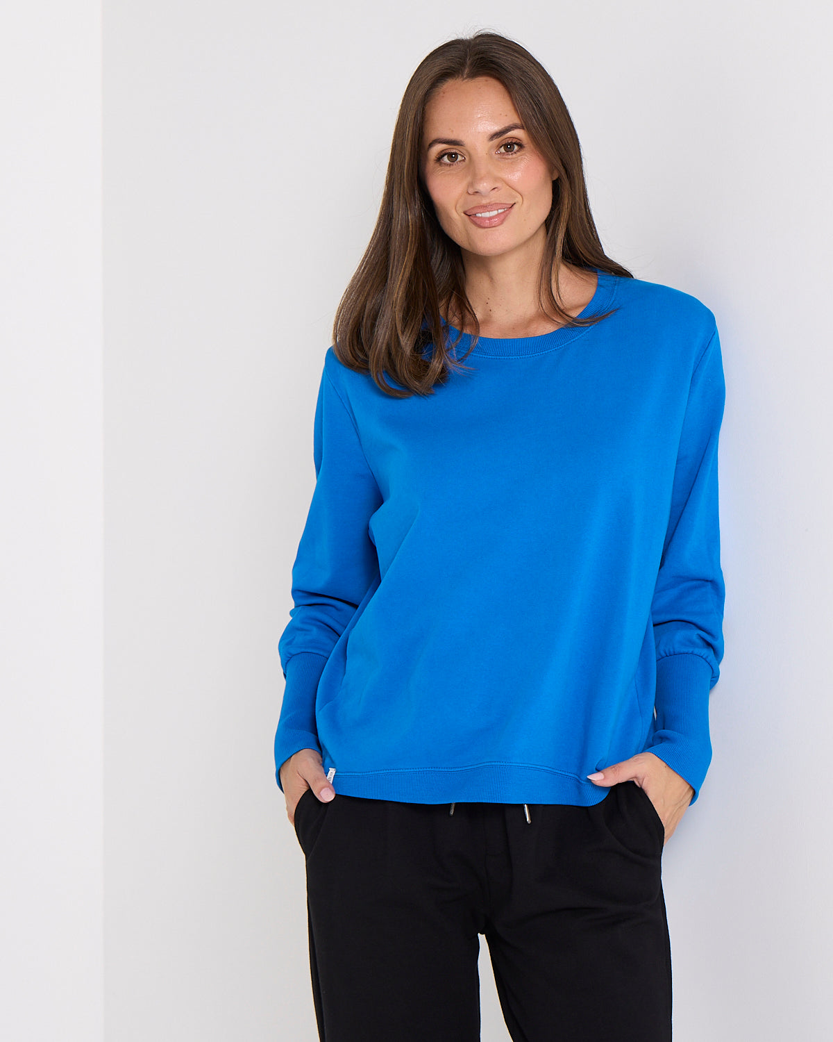 Elm Divine Crew Sweatshirt Royal Blue Cotton – TULIO Fashion