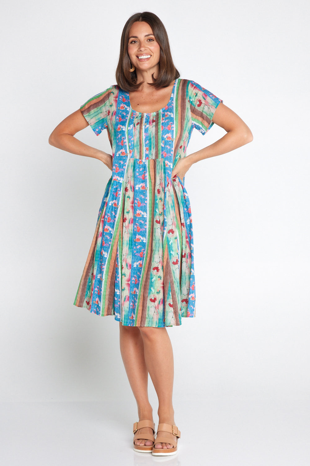 Emery Dress - Soft Spring Birds – TULIO Fashion