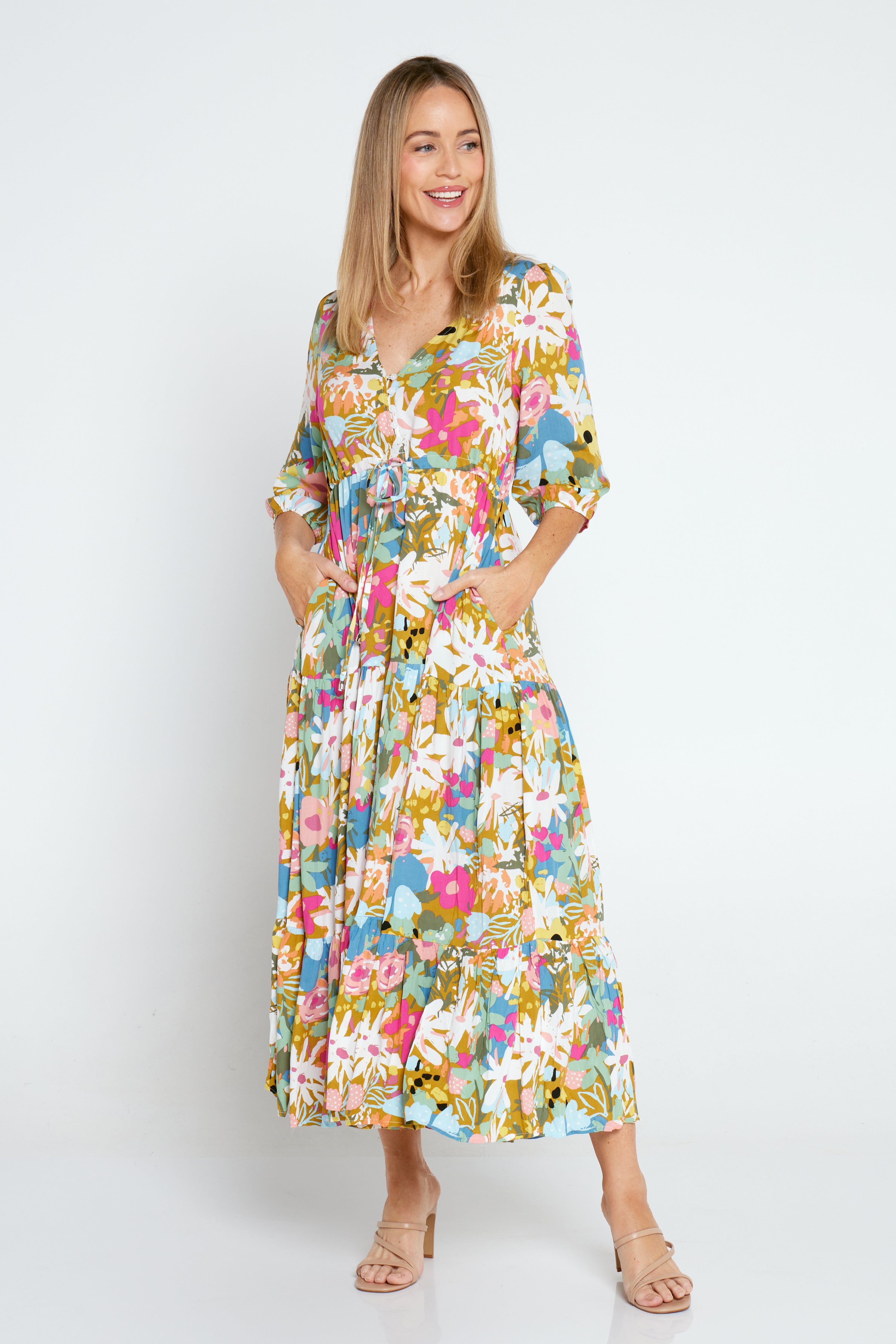 Freesia Dress - Multi Floral – TULIO Fashion