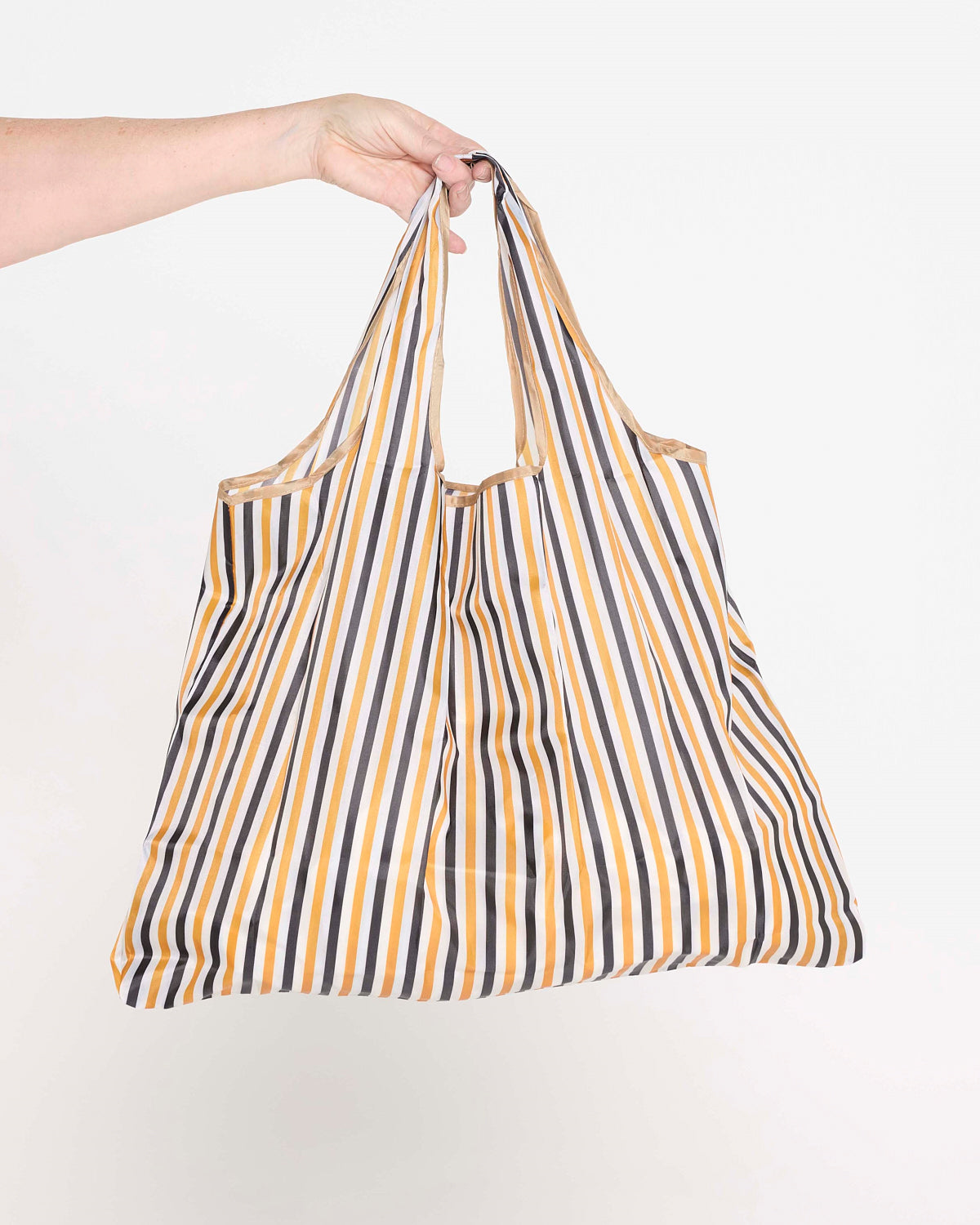 Structured Stripes Bag – Reusable Striped Print Shopping Bag – TULIO ...