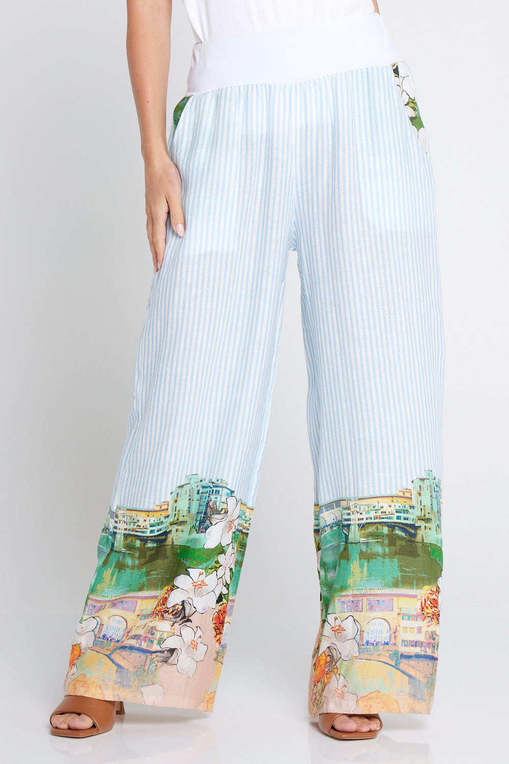 Calliope Pants - Seaside Gardens – TULIO Fashion
