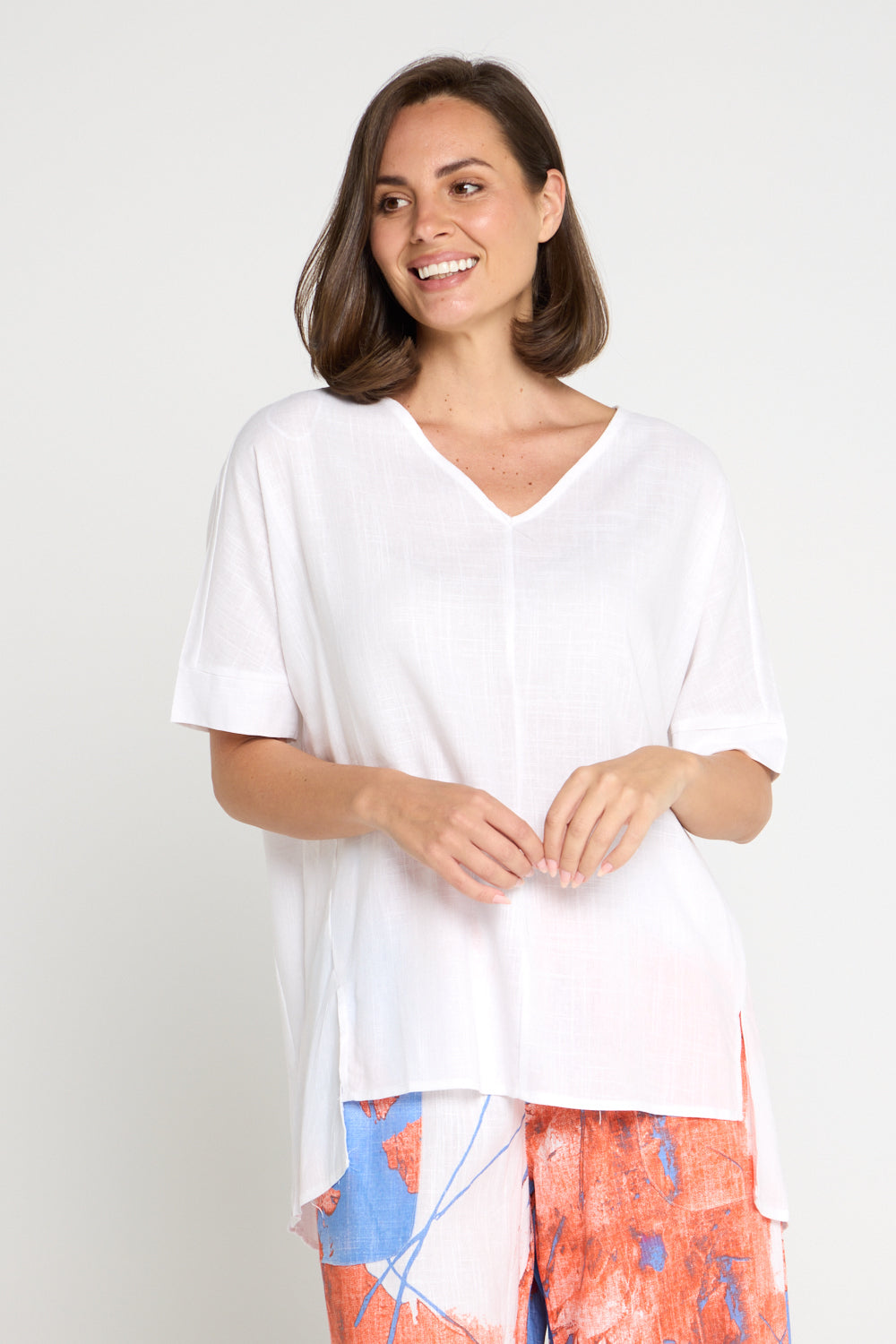 Sandra Linen & Cotton Top - White – TULIO Fashion