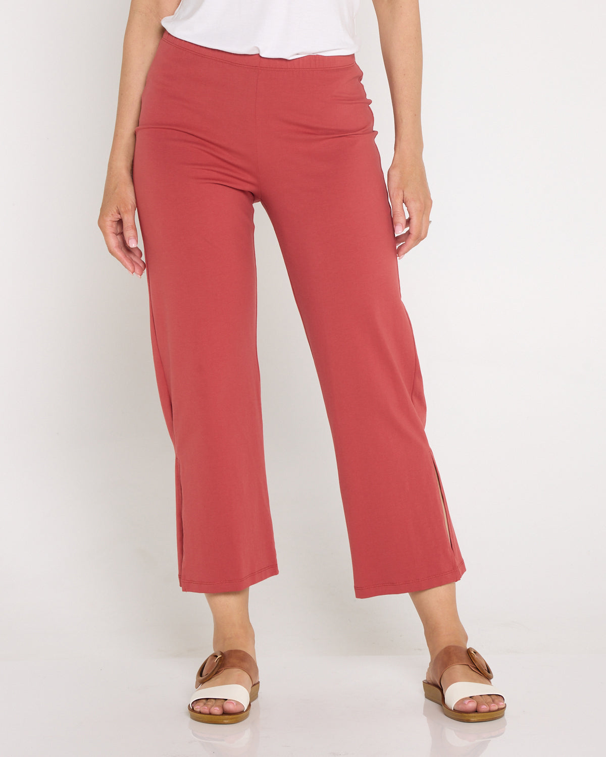 Montana Pant - Terracotta | Easy Fit Stretchy Cotton pants – TULIO Fashion