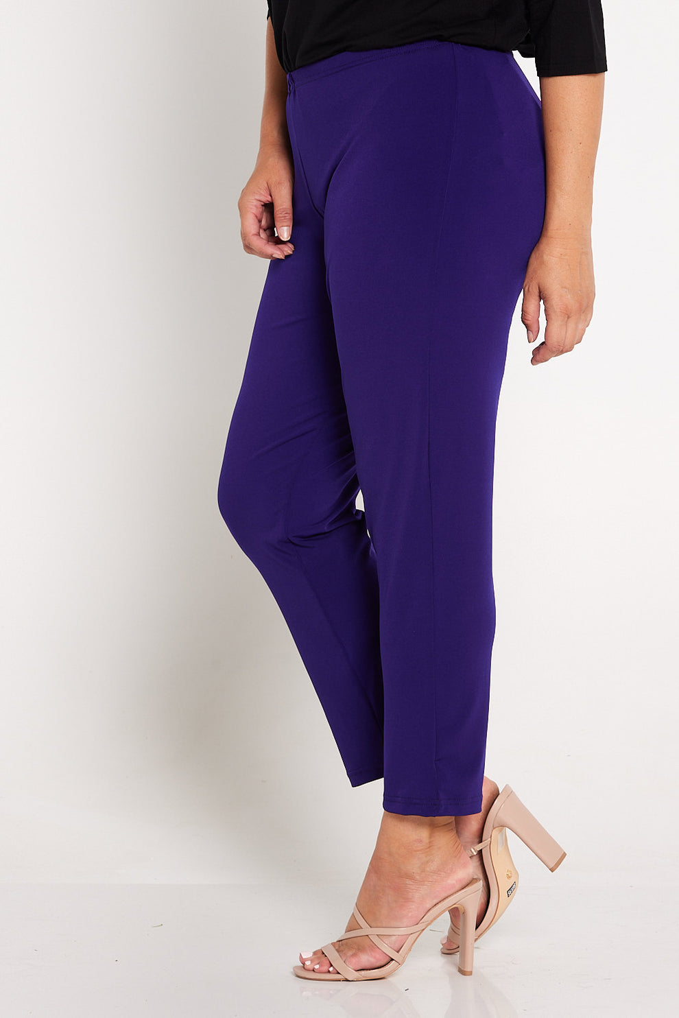 CS Petite Pants Purple – Pull On Stretch Pants – TULIO Fashion